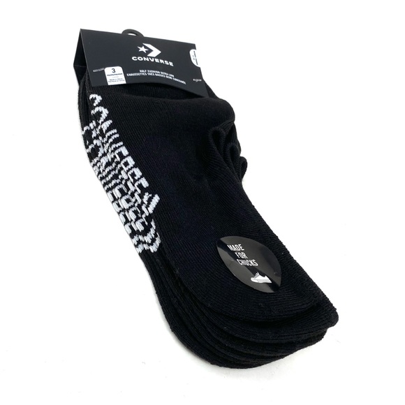 Converse | Other | Converse Made For Chuck Women Socks 3pack Black ...